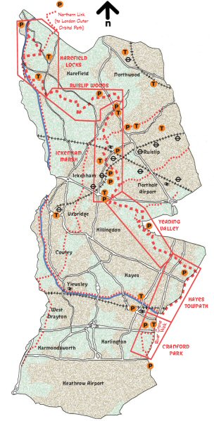 Hillingdon Map Region Political | Map of London Political Regional
