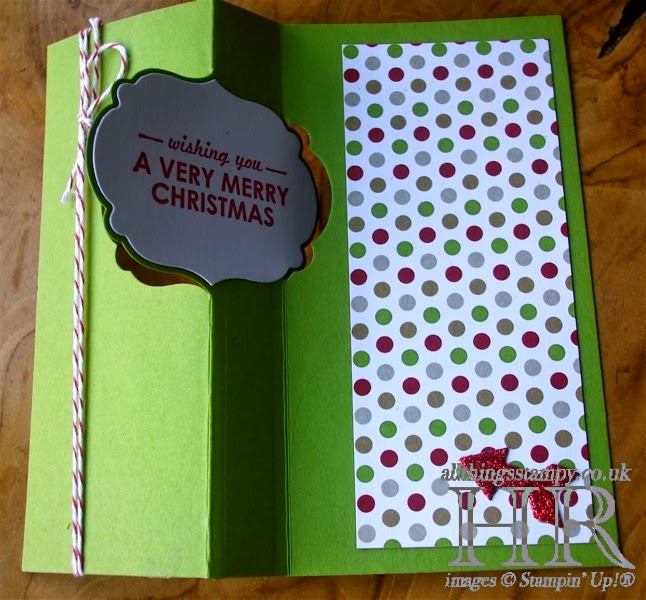 All Things Stampy: Santa's List label Thinlits card - simple and stepped-up