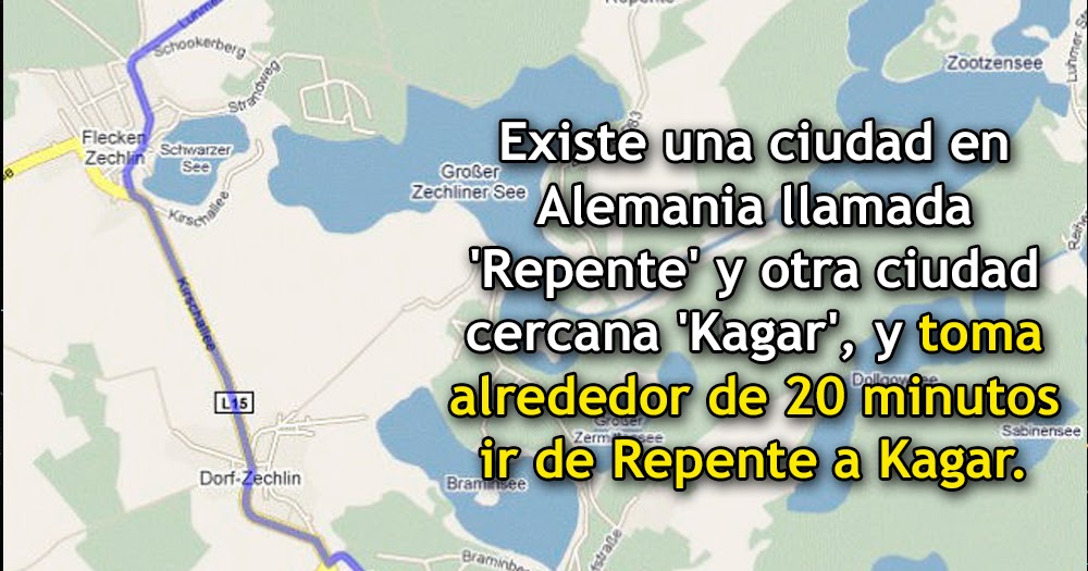Es Asombroso: En Alemania, toma alrededor de 20 minutos ir de Repente a ...
