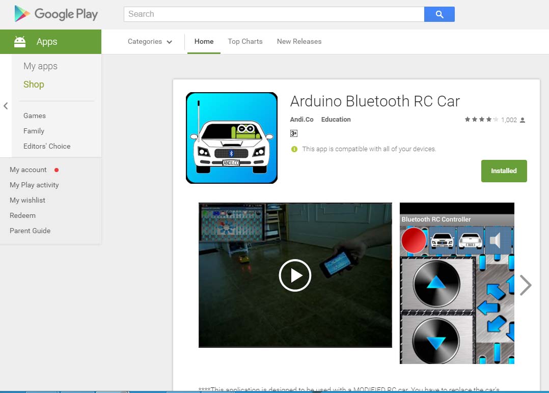 Hobby Witch: Bluetooth RC car controlled by Aduino via Android Application