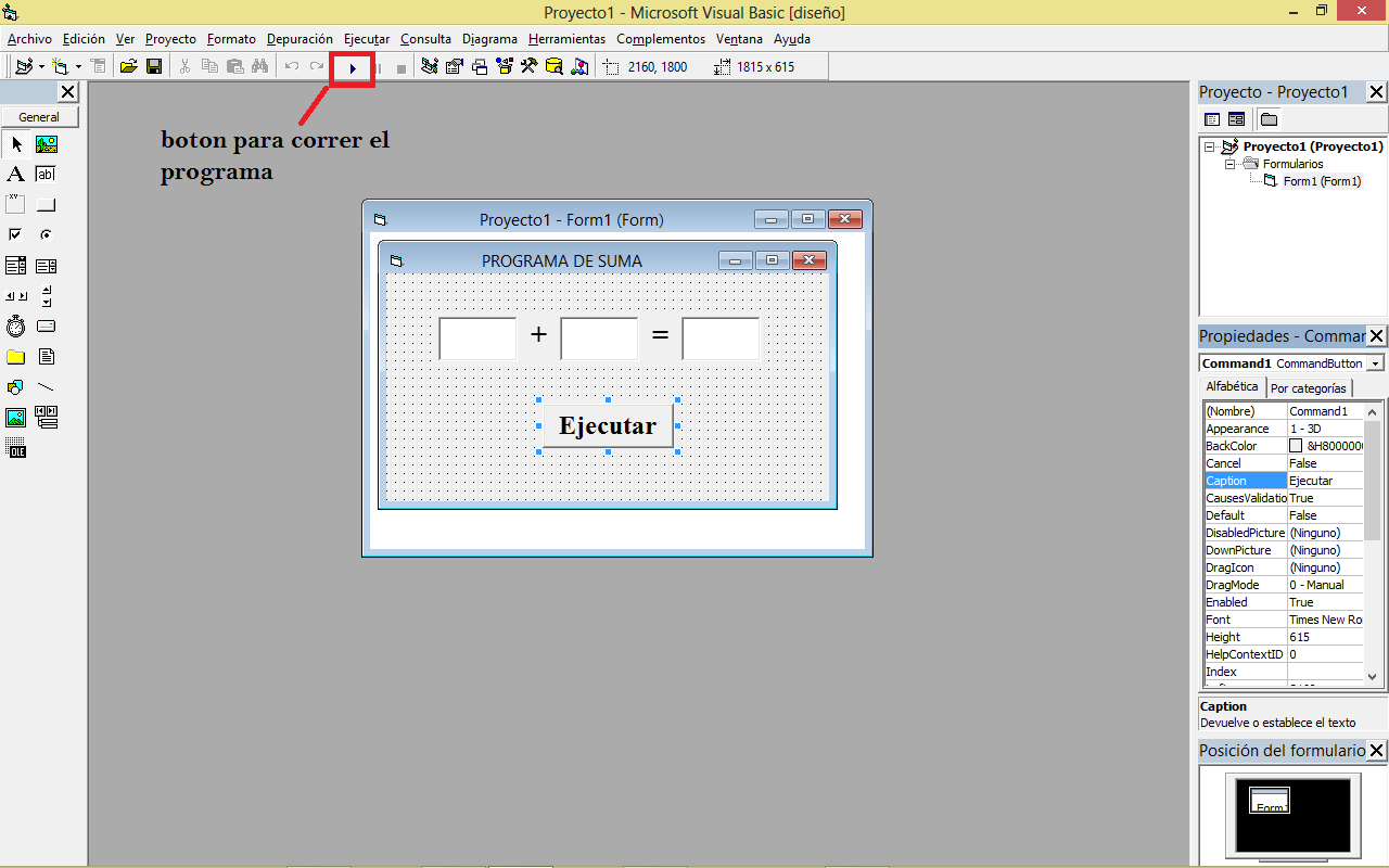 Mi Primer Programa En Visual Basic 6.0
