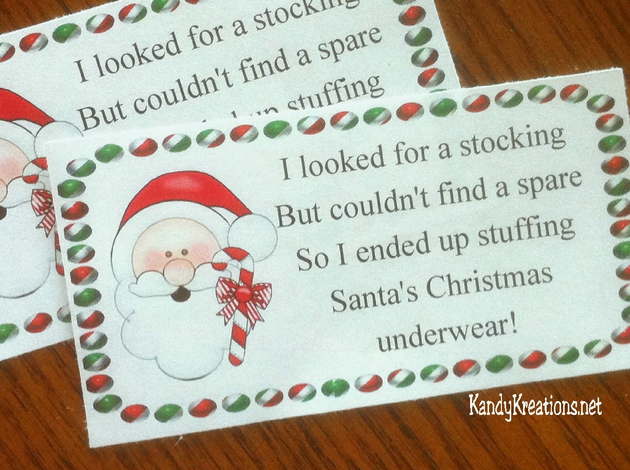 DIY Party Mom: Santa's Underwear Secret Santa Gift