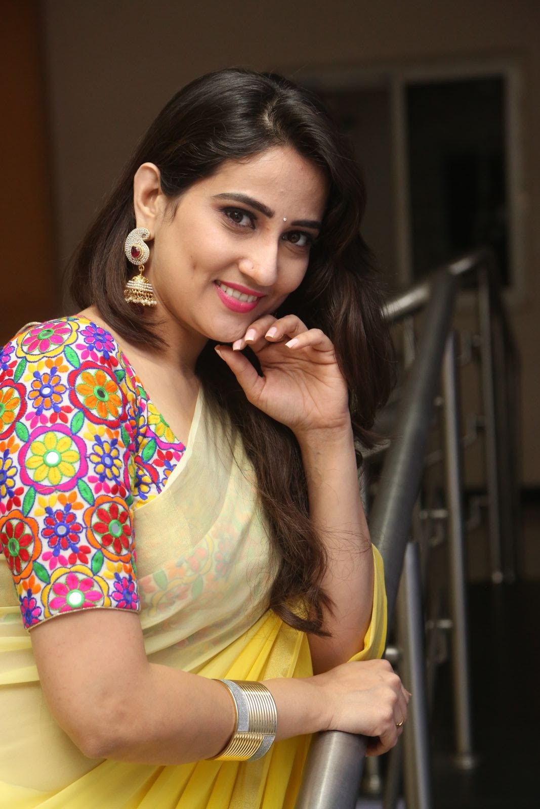 Anchor Manjusha latest dazzling photos gallery