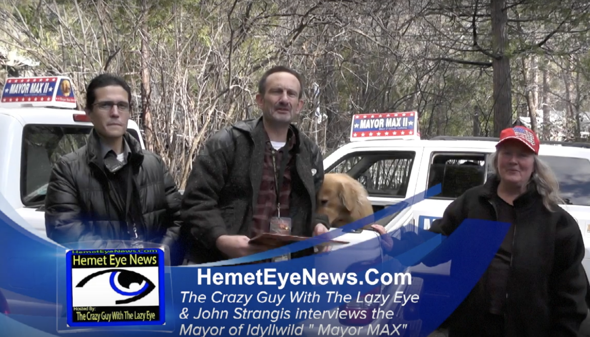 Hemet News Interviews MAYOR MAX with Idyllwild. A Dog for Mayor
