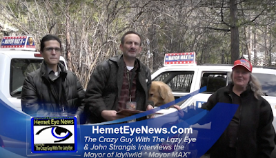 Hemet News Interviews MAYOR MAX with Idyllwild. A Dog for Mayor