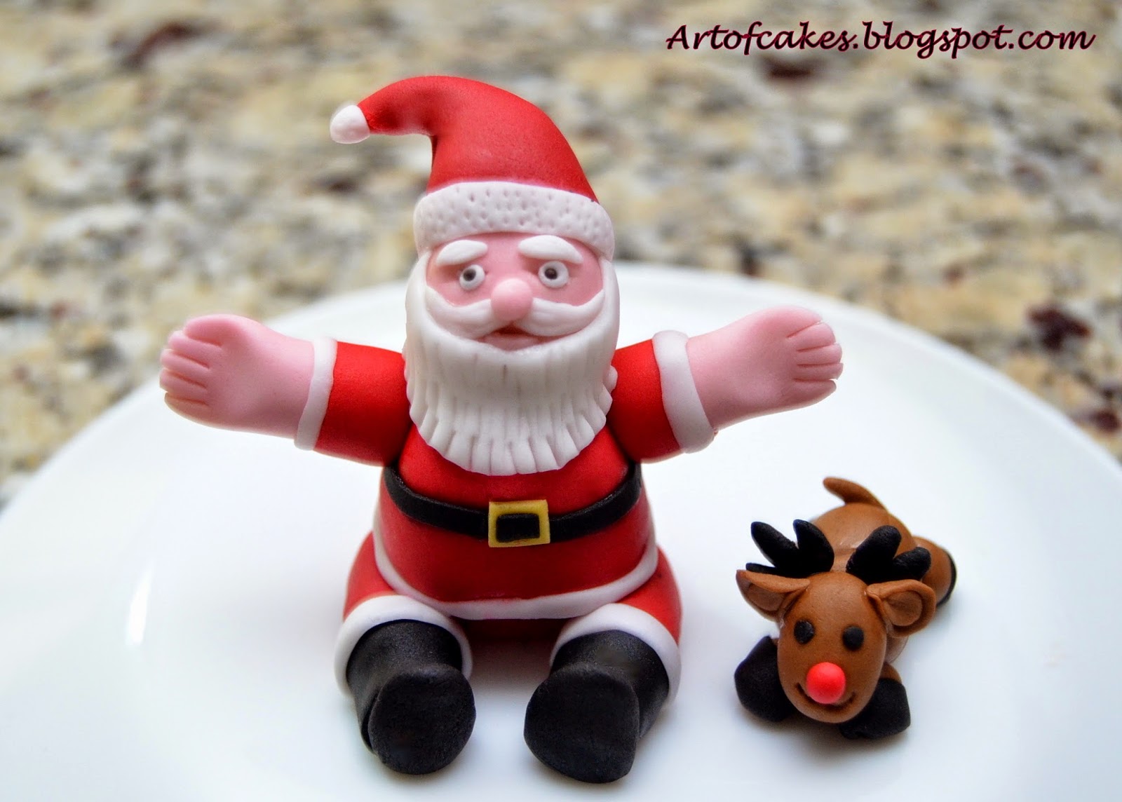 Art Of Cakes: Fondant Santa Claus & Reindeer