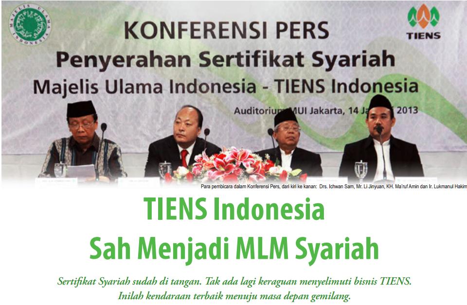 Bisnis Sehat Dengan Herbal: TIENS Indonesia Sah Menjadi MLM Syariah