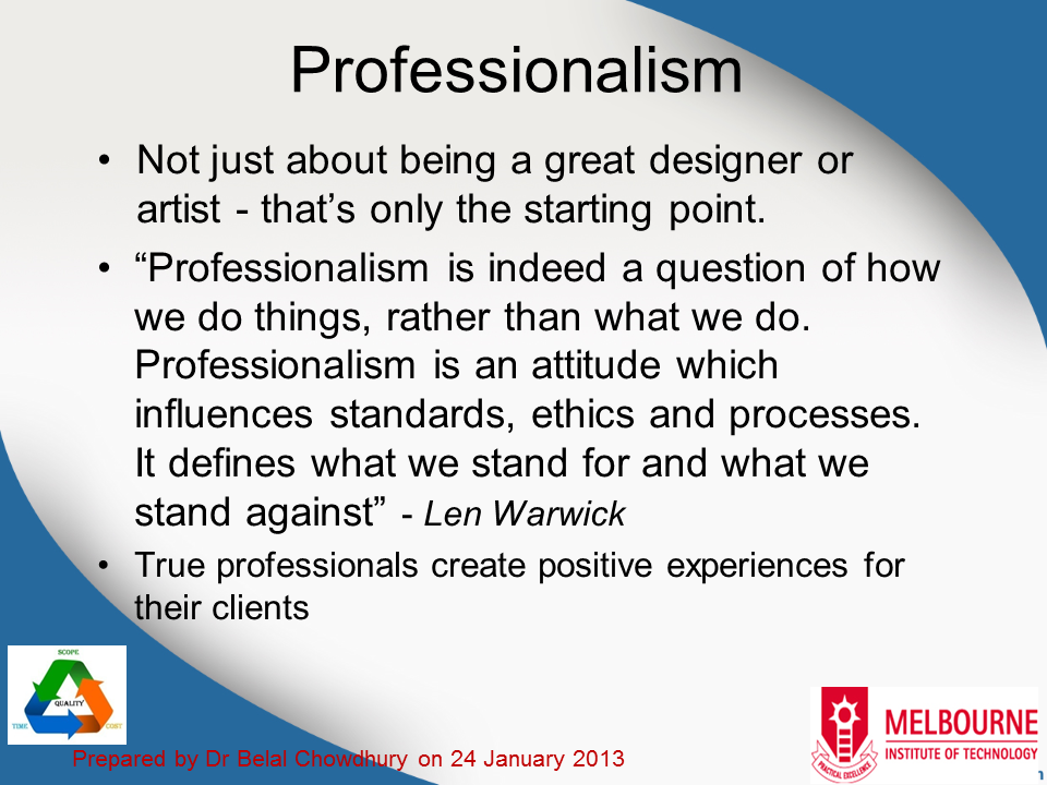 Knowledge seeker's blog: Professional Practice: Day 01