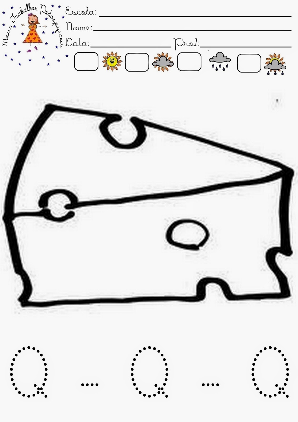 Atividades Letra Q ~ Atividade infantil