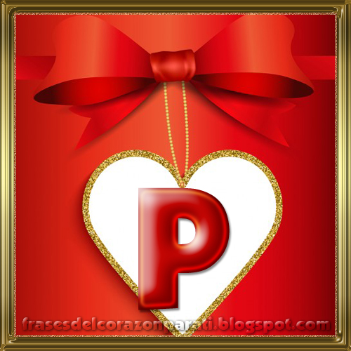 Frases para tu Corazón: Iniciales Lazo Corazón