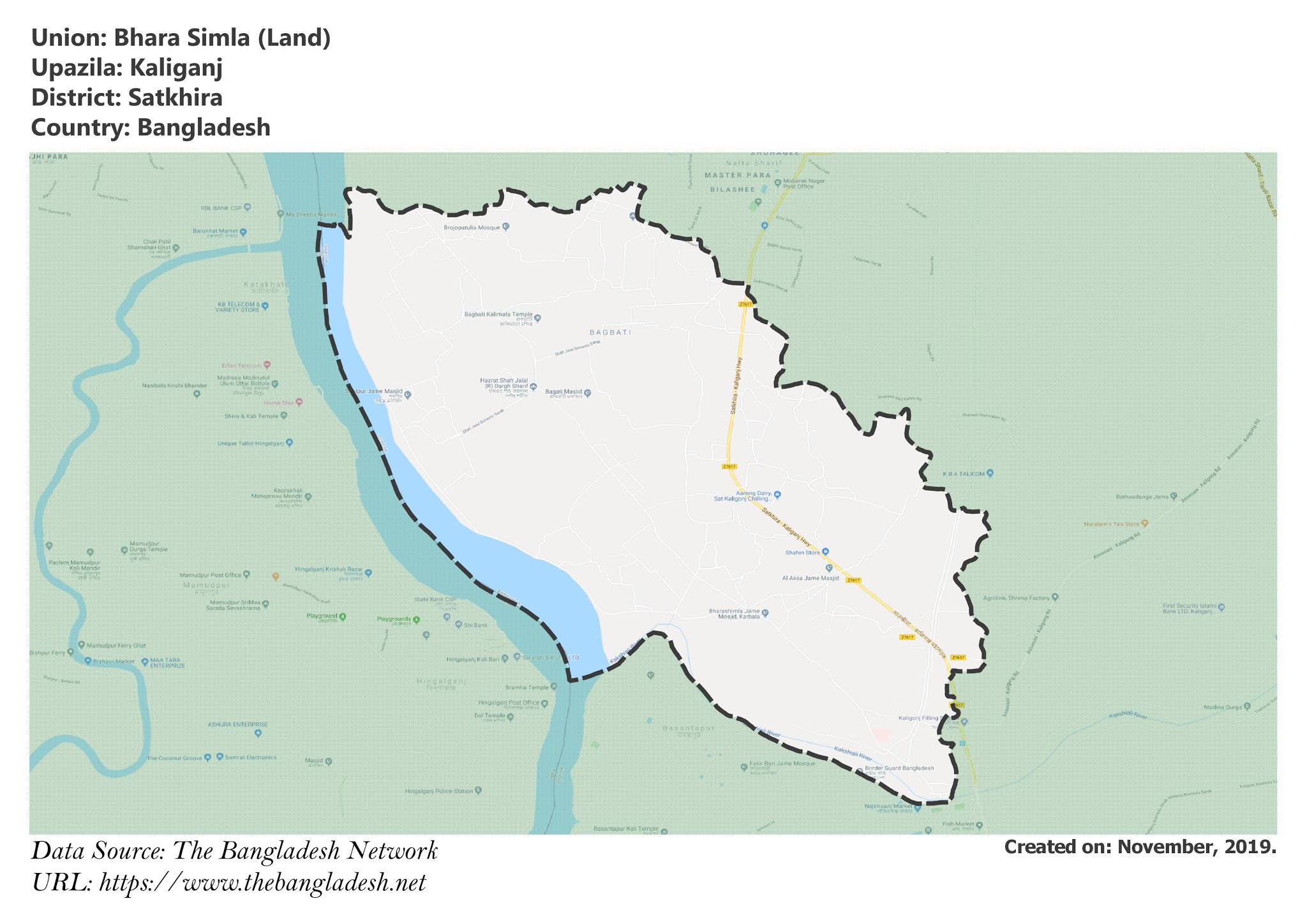 Bhara Simla Union, Satkhira