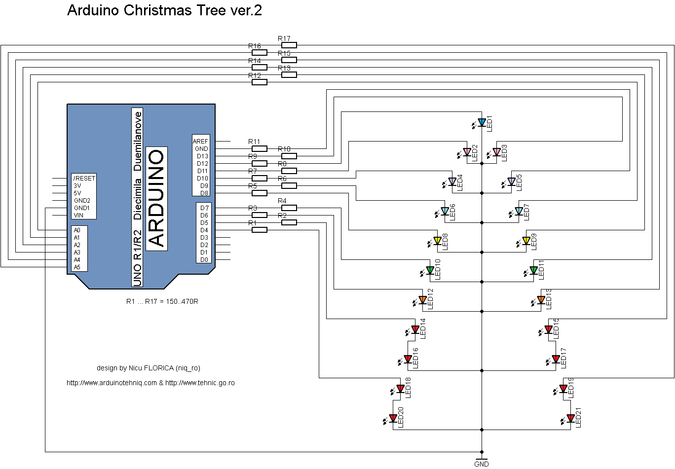 Arduino tehNiq: Christmas tree with Arduino (2)