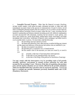 Standard Family Law Interrogatories - Original or Enforcement