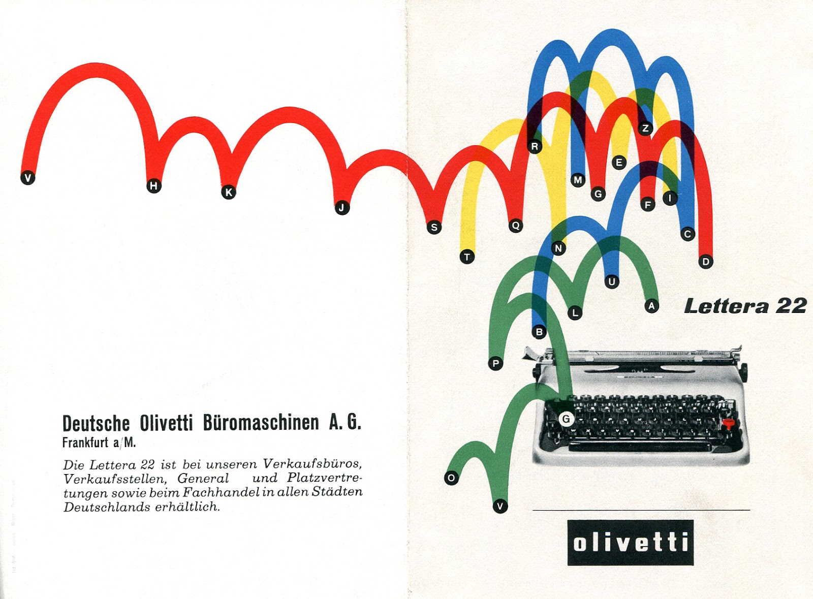 x over it: 1954 Olivetti Lettera 22 leaflet and pricelist
