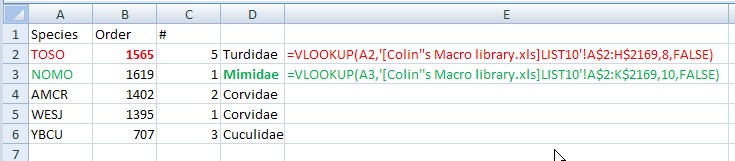 Field Notes & Data Tips: Replacing AOU Bird Species Codes with Common ...