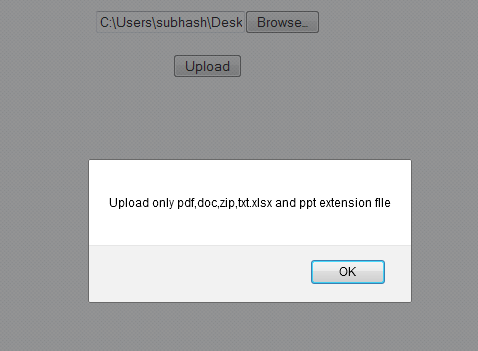 Asp .Net File Upload validate file extension using JavaScript