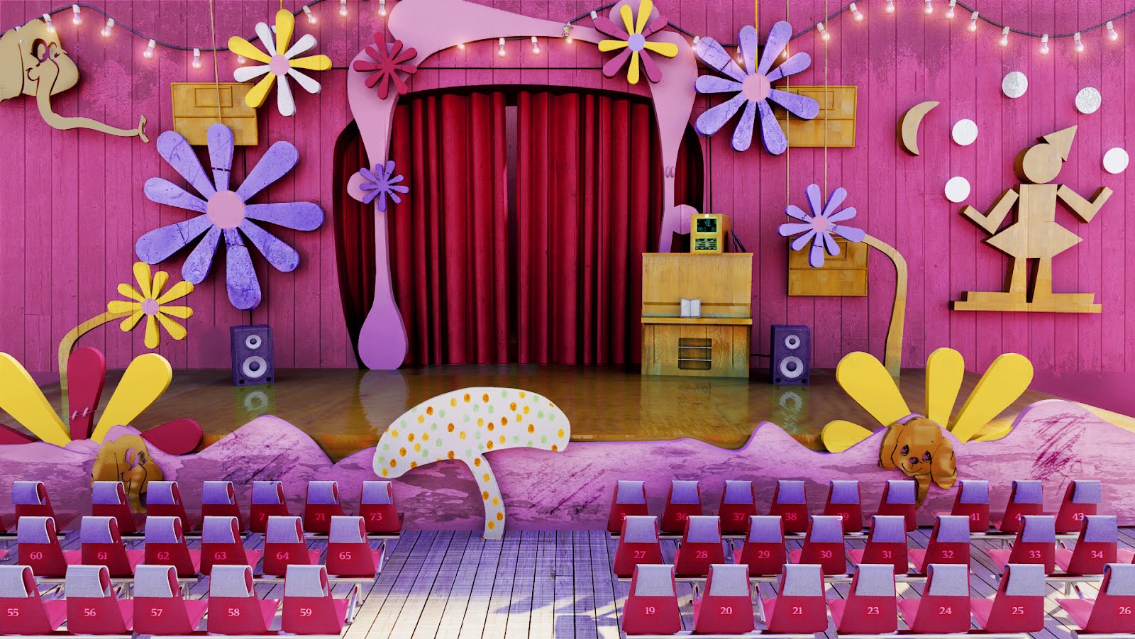 Digital Artworks: School Stage Designing 3D: