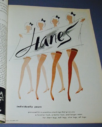 gold country girls: Vintage Advertisements From Hanes