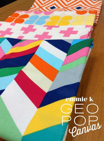 print & pattern: FABRICS - geo pop canvas