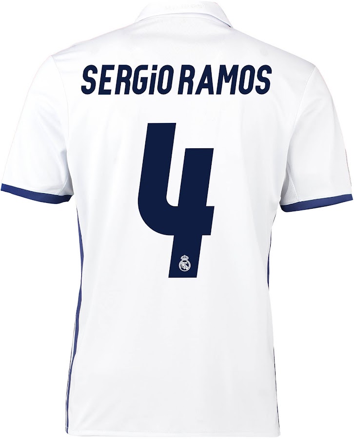 Adidas Real Madrid 16-17 Font Revealed - Footy Headlines