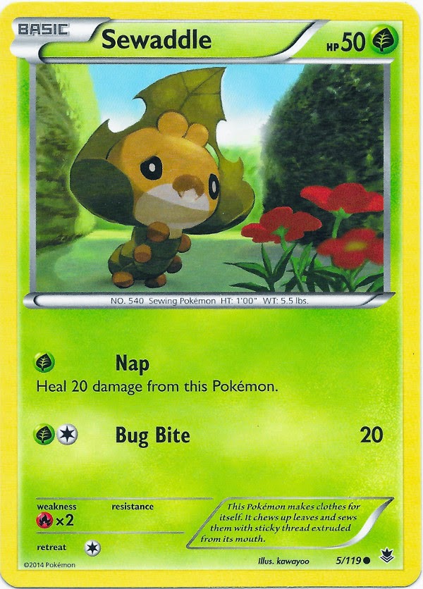 Sewaddle -- Phantom Forces Pokemon Card Review | PrimetimePokemon's Blog