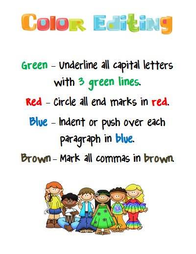 Editing Made Colorful - Classroom Freebies