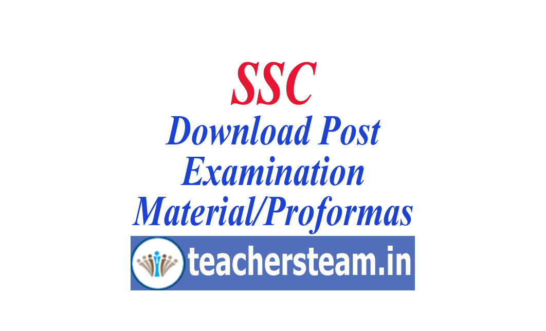 Post Examination Material/Proformas of SSC Exams useful for Chief ...