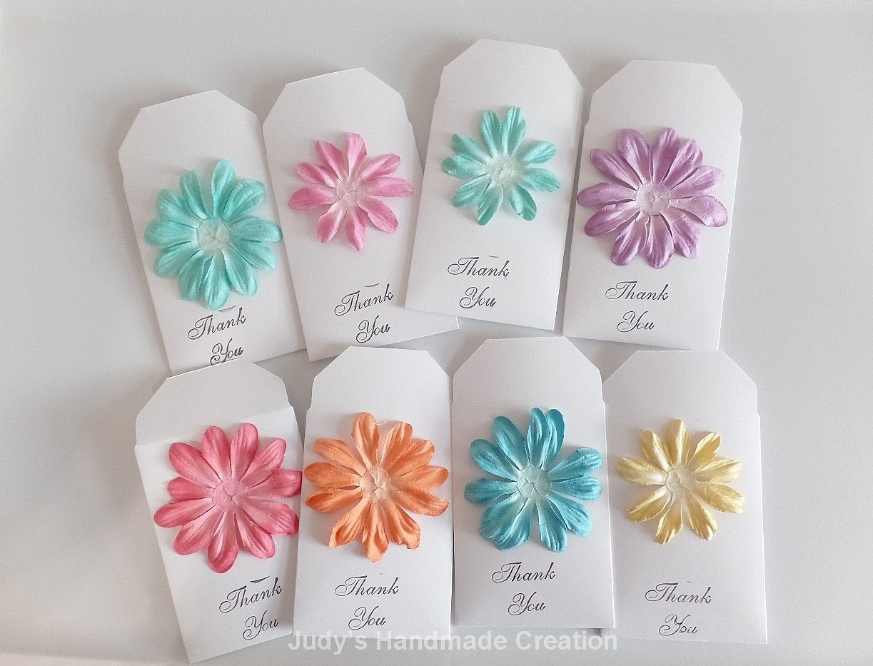 Judy's Handmade Creations: Flower Gift Card Envelopes