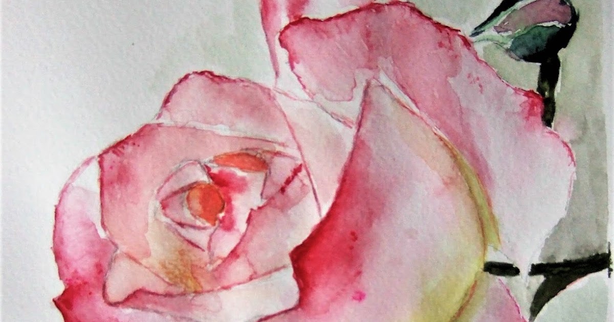 "MOMENTOS": Acuarela: Rosa