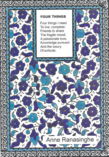 Sensory Accentuation: Anne Ranasinghe: In Memoriam