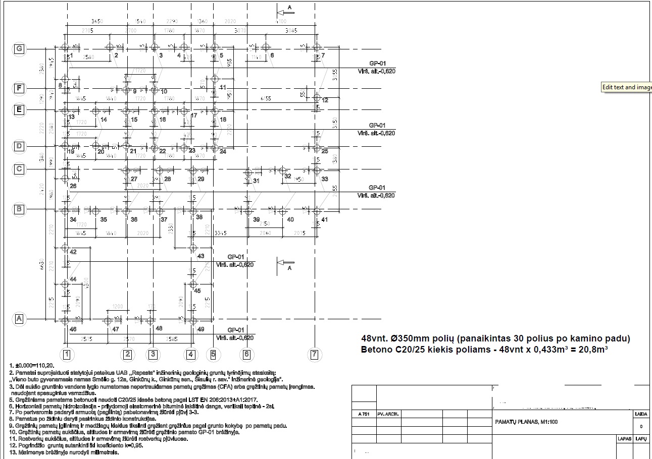Pamatų projektas II dalis