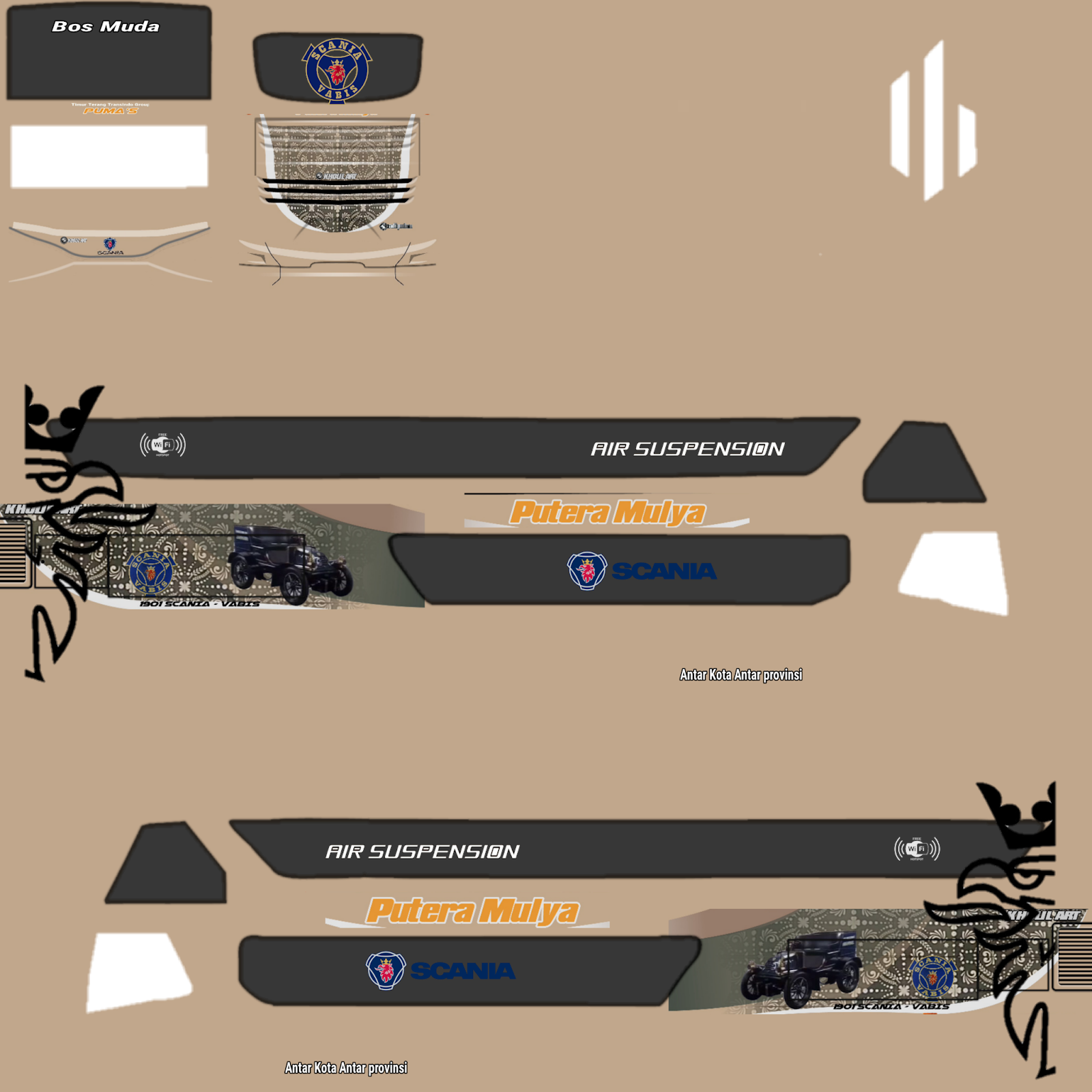 Livery Bus Simulator Indonesia New 6 | Download Livery BUSSID Mod