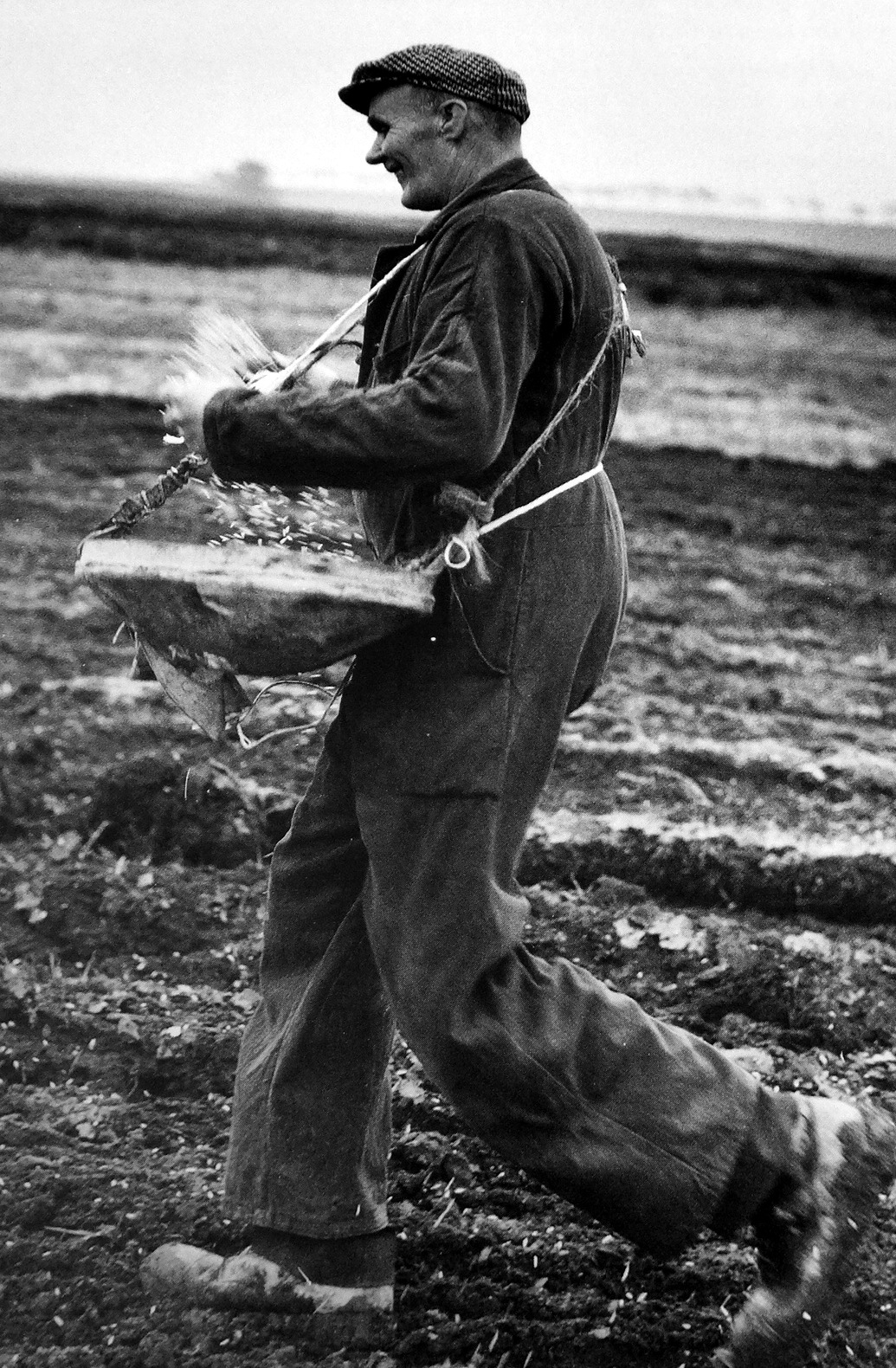 Tour Scotland: Old Photograph Crofter Sowing Seed Island Of Harris Scotland