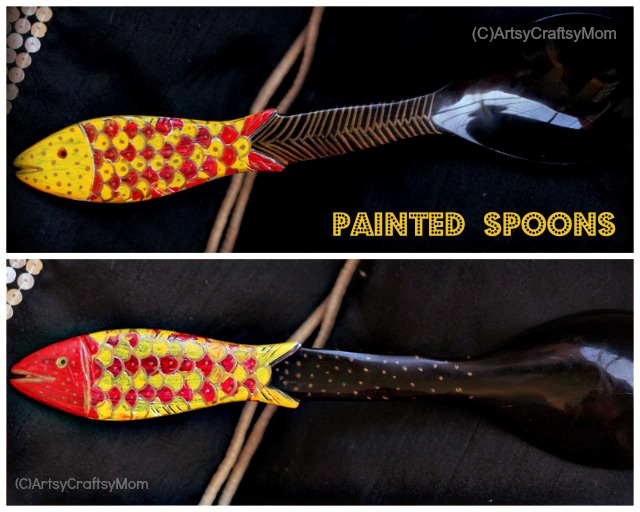 Painted Spoons - 0ne ok-ok & one Epic fail.. - Artsy Craftsy Mom