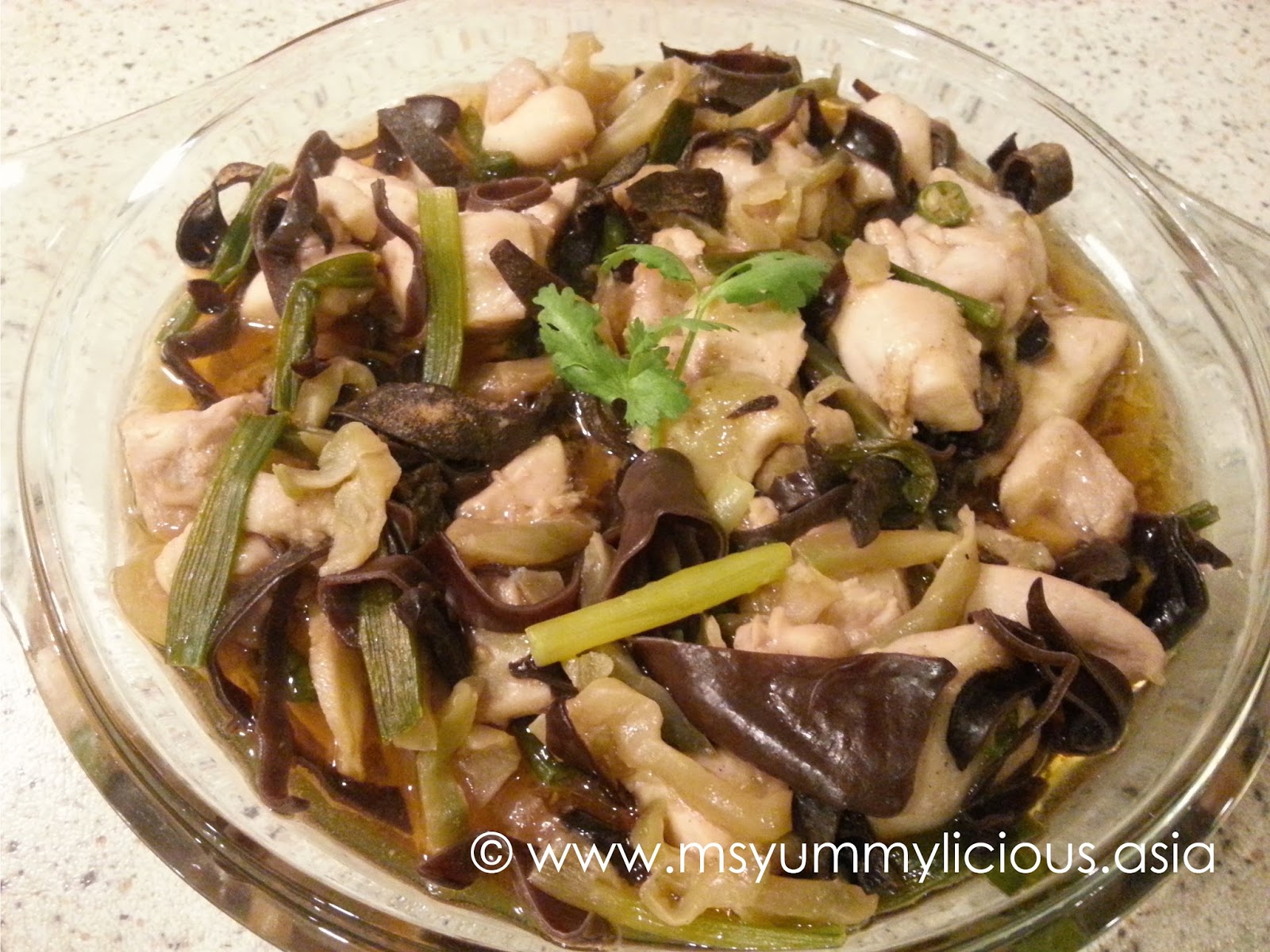 Steamed Chicken with Pickled Mustard Root - Yummy~licious + Baby~licious