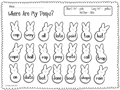 Mrs. Holder's First Grade: Where Are My Peeps (a freebie)