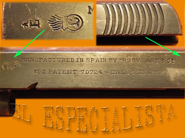 EL ESPECIALISTA: Pistola RUBY calibre 6.35 mm Browning.