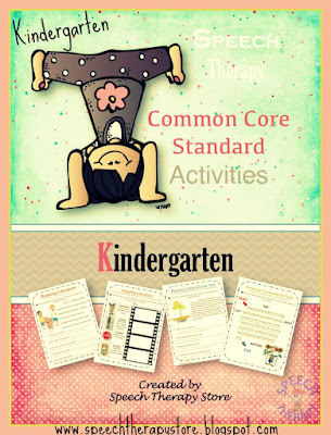 Speech Therapy: All the Common Core Activities you Can Take :)