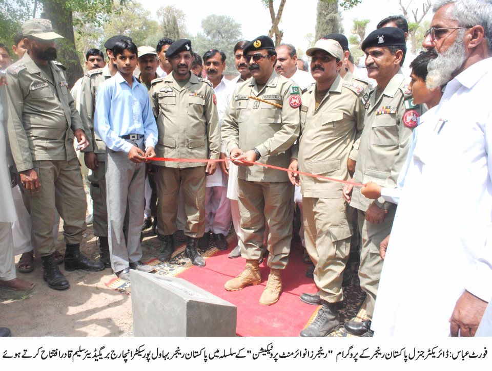 Pakistan Rangers at Rangers Environment Protection Mission in tehsil ...