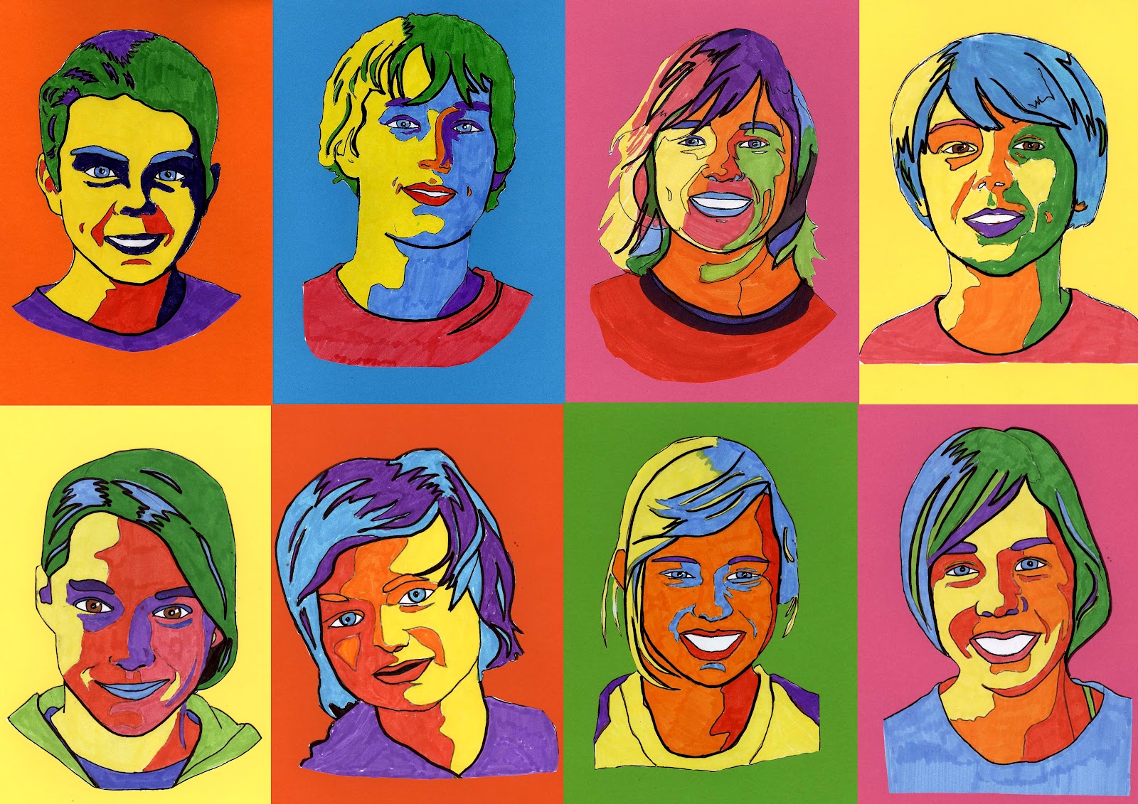 Creatief talent @ St.-Lutgart Beernem: Pop art - zelfportret - eerste ...
