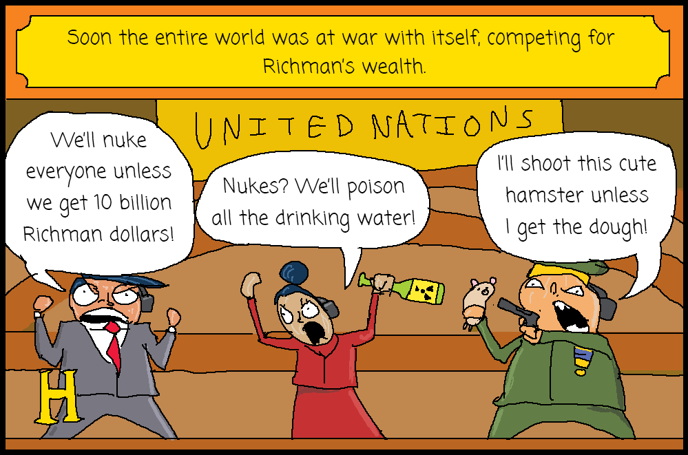 Richman: The World's Richest Superhero. A Web Comic by Jeff Nitzberg