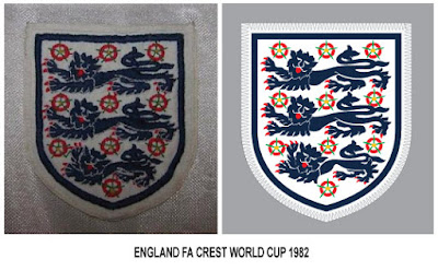Football teams shirt and kits fan: England FA World Cup 1982 Badge