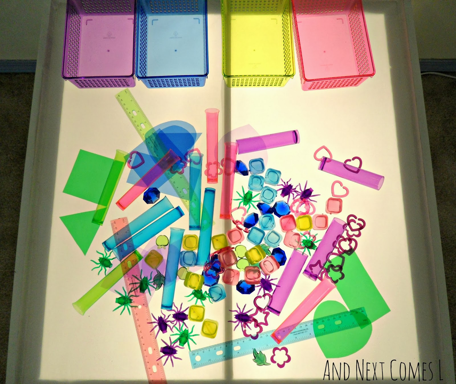 Color Sorting on the Light Table | And Next Comes L - Hyperlexia Resources