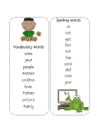 Only in First Grade: Houghton Mifflin Words for Themes
