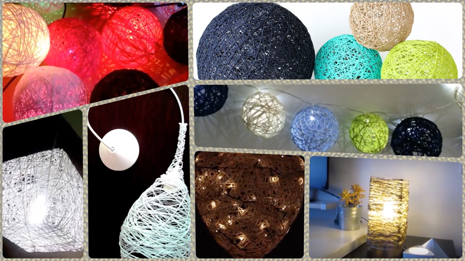 Cotton / Yarn / Wool Ball Lights Lamps and Shades