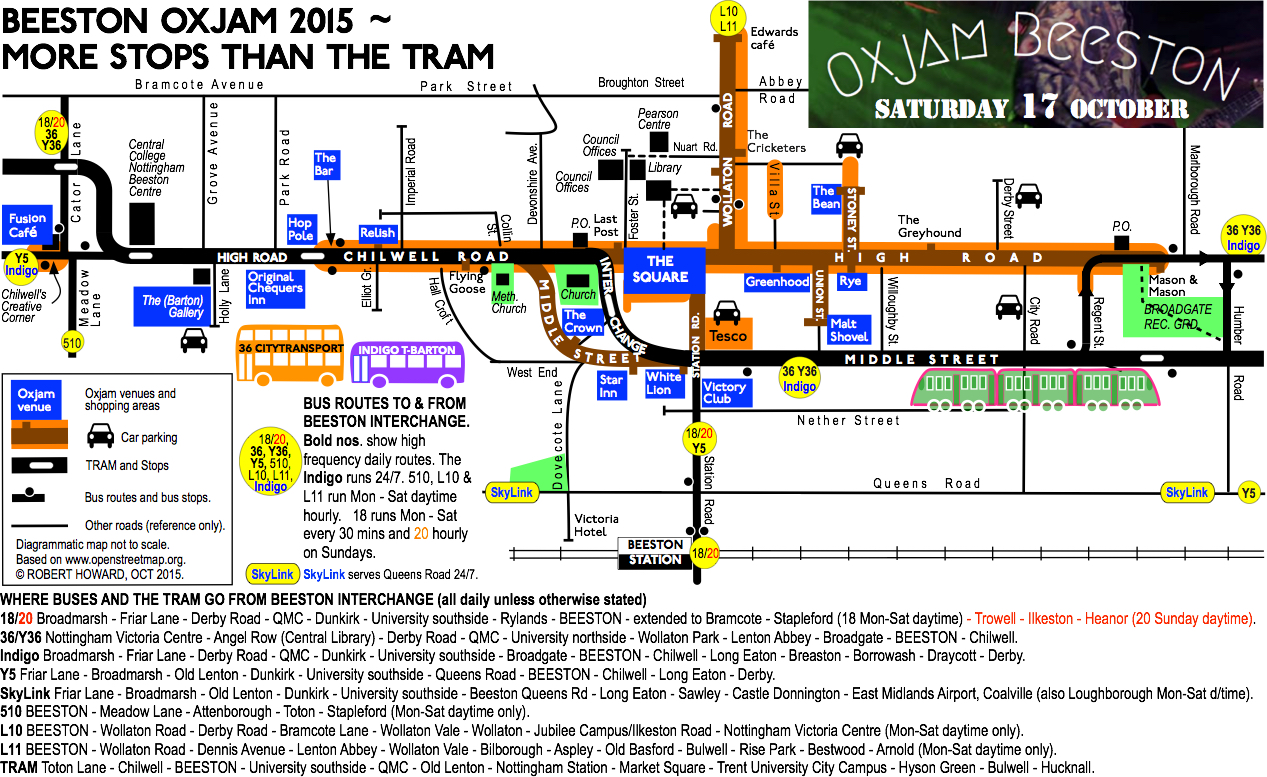 Beeston Week: Beeston Oxfam venues map and a ride into the past