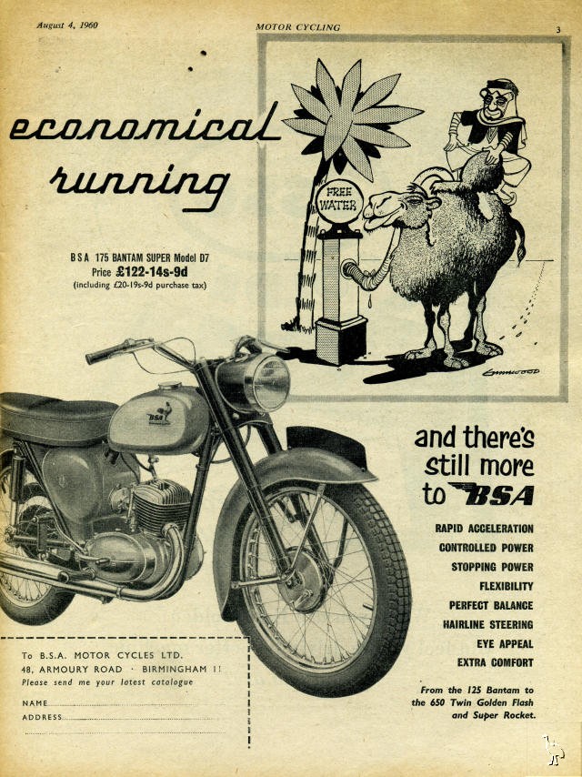 Bsa Bantam Blog!: model D7 Ad