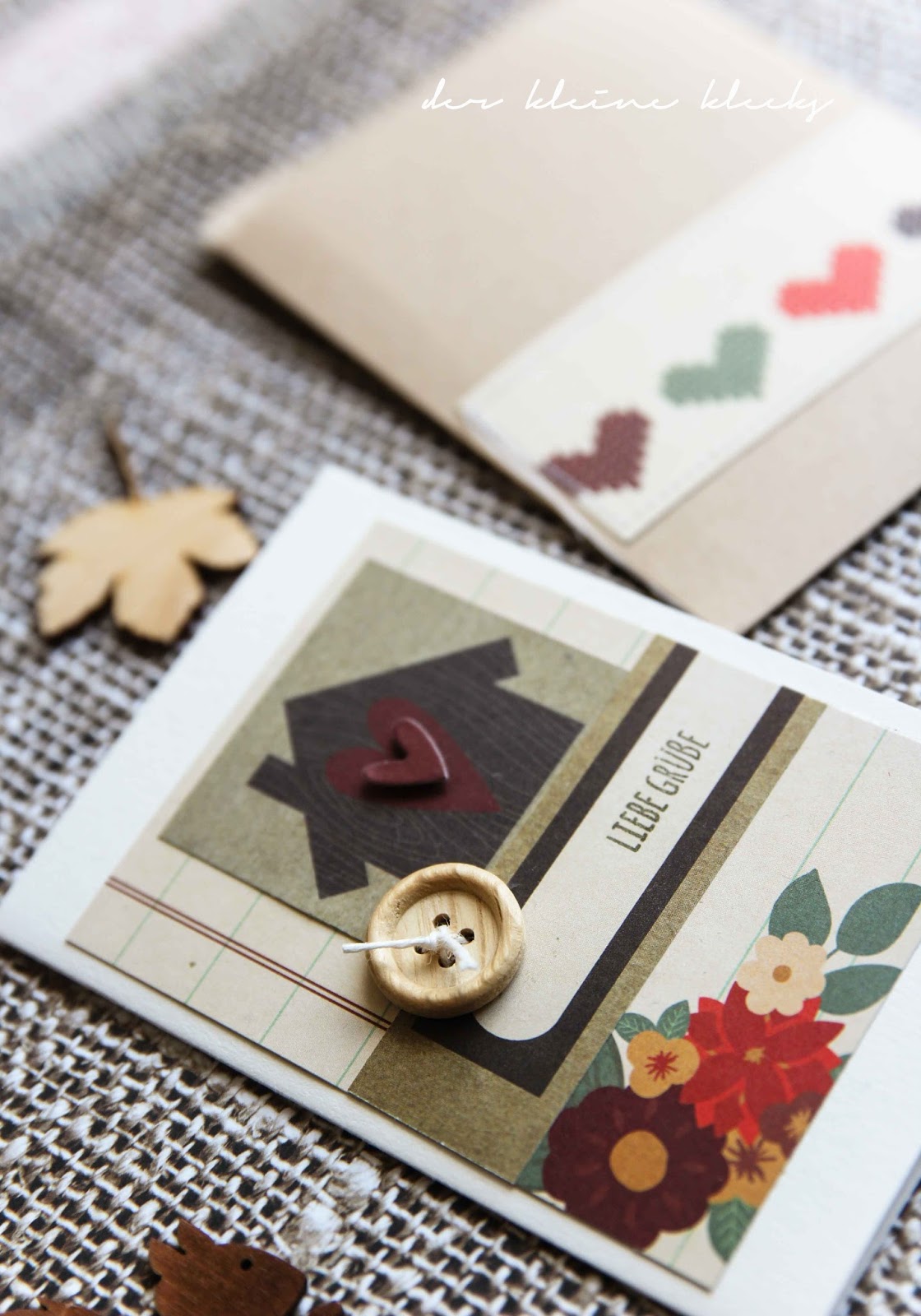 der kleine klecks: Kleine Karten mit Herz - Serie No. 2 {ein Herbstprojekt}