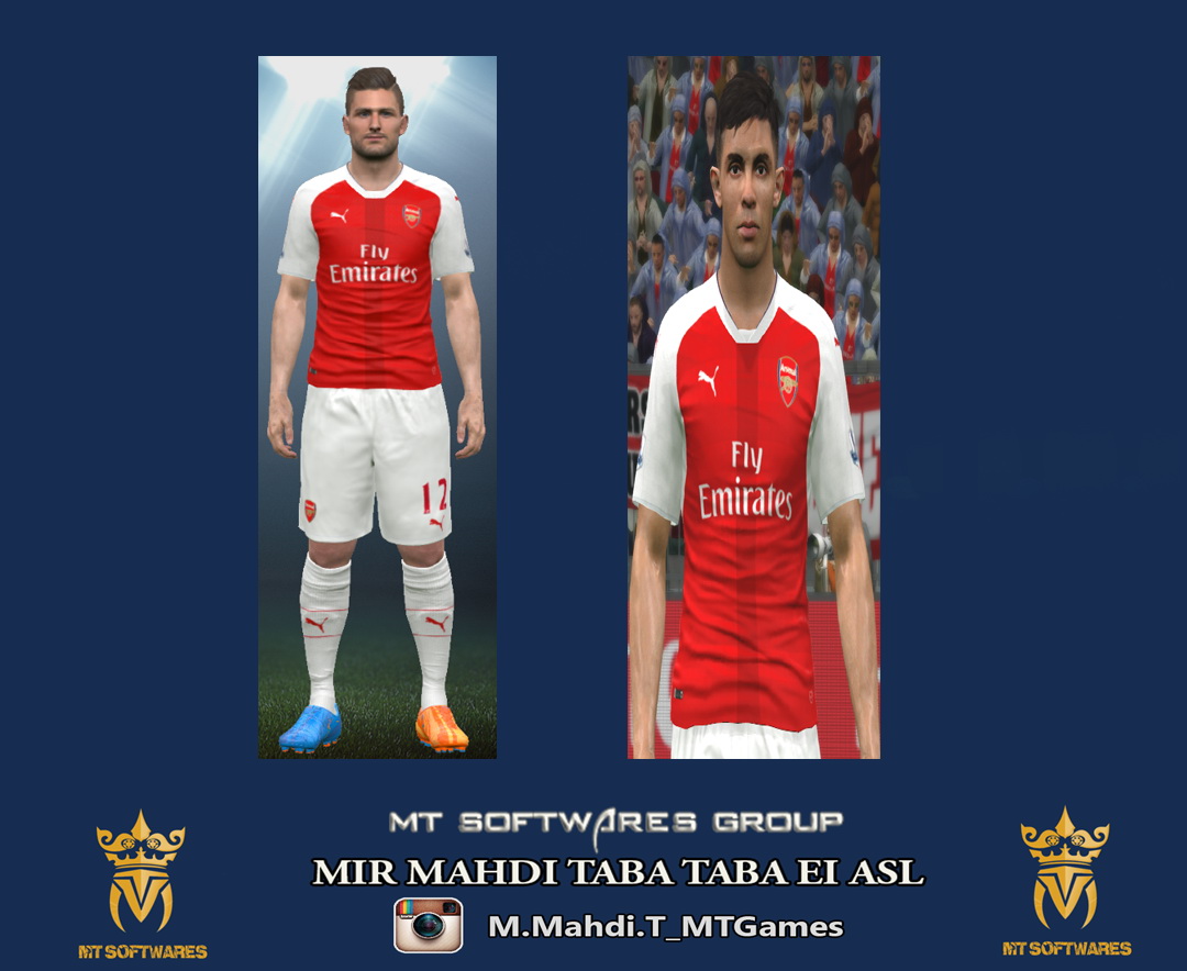 pes-modif: PES 2016 Arsenal 16-17 Home Kit by MT Games 1991