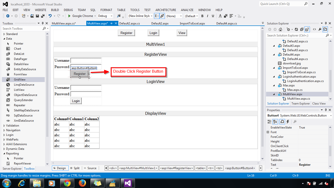 How To Use MultiView And View Control in Asp.Net ~ ScreenShotsDrizzles